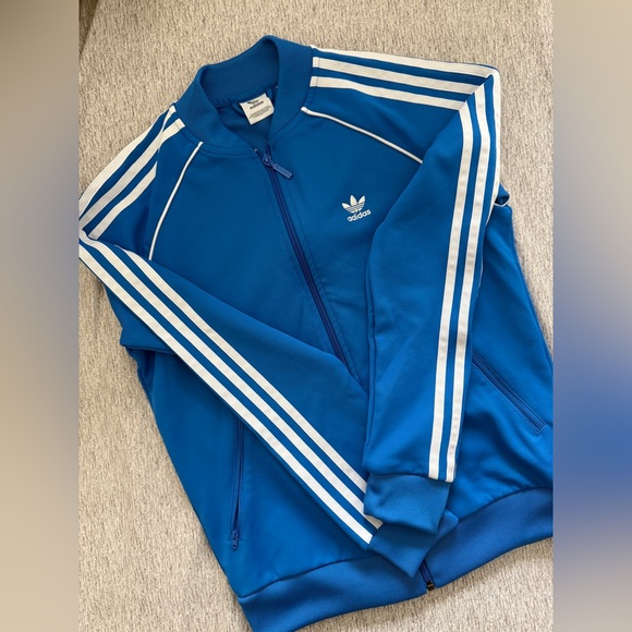 adidas | Jackets & Coats | Adidas Blue Zip Up Jacket | Poshmark